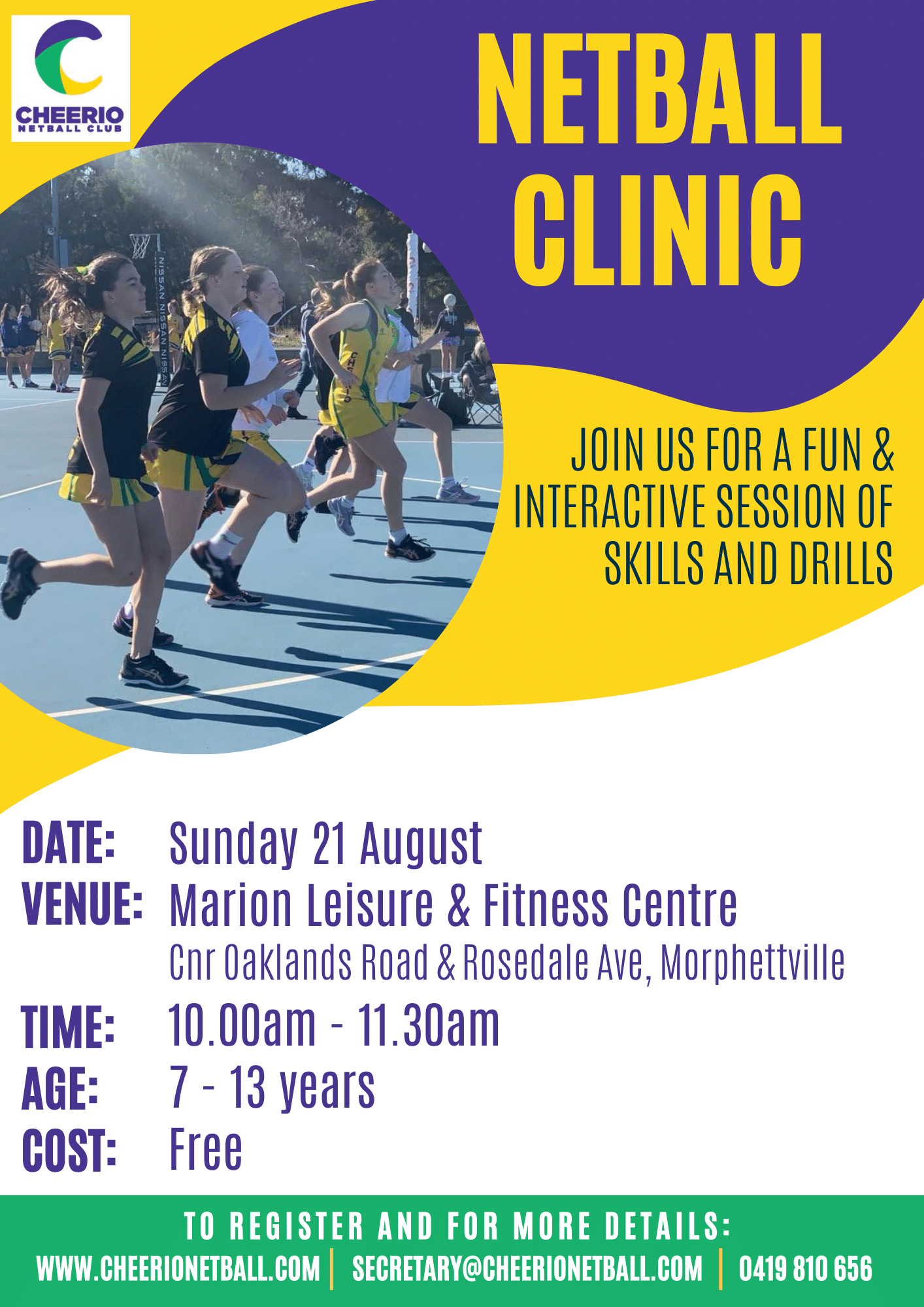 Woodville High School News - Netball Clinic - Middle Years